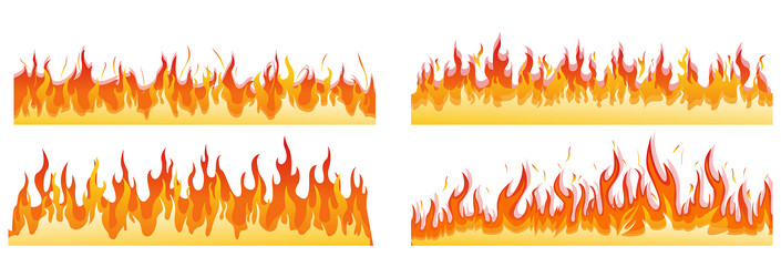 Bonfire burn in cartoon style fire Royalty Free Vector Image