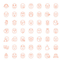 Expression icons Royalty Free Vector Image - VectorStock