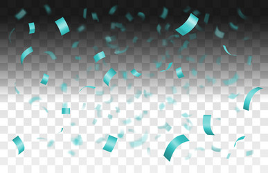 Falling shiny blue confetti blue serpentine Vector Image