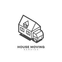 House moving service logo Royalty Free Vector Image