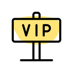 Sign board stand indicating vip only Royalty Free Vector