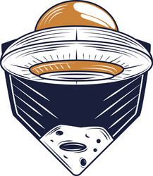 Moon space badge Royalty Free Vector Image - VectorStock