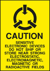 Caution electrostatic sensitive devices Royalty Free Vector