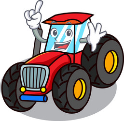 Tractor character cartoon Royalty Free Vector Image