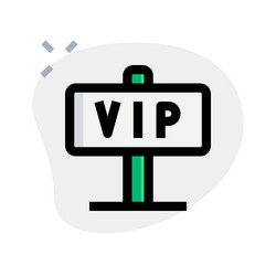 Sign board stand indicating vip only Royalty Free Vector
