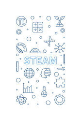 Science vertical minimal thin line colorful Vector Image