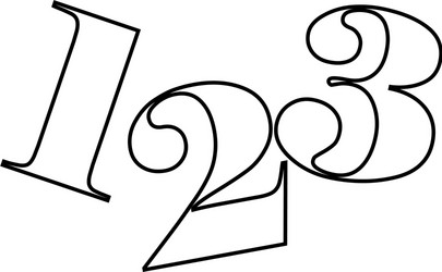123 numbers drawing isolated icon design Vector Image