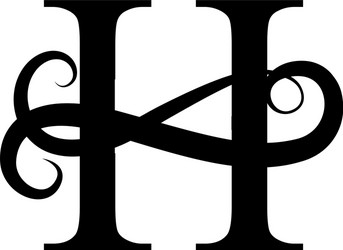 Capital letter for monograms and logos beautiful Vector Image