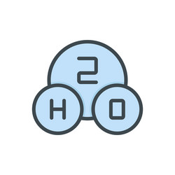 Chemical formula h2o icon symbol isolated Vector Image