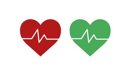 Heart and lifeline icon Royalty Free Vector Image