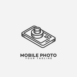Mobile phone game logo design template concept Vector Image