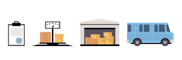 Order delivery and logistics with parcel Vector Image