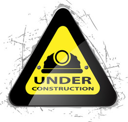 Road yellow construction sign icon Royalty Free Vector Image