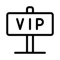 Sign board stand indicating vip only Royalty Free Vector
