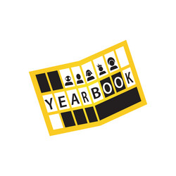 Word yearbook design for year book cover logo Vector Image