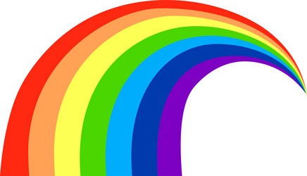 A curved rainbow with sense of perspective Vector Image