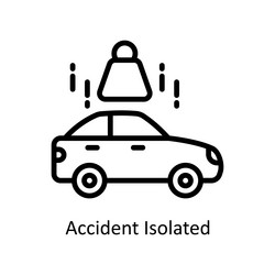 Car accident outline icon design Royalty Free Vector Image