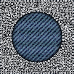 Blue denim circle frame Royalty Free Vector Image