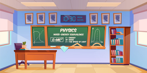Classroom for mathematics learning Royalty Free Vector Image