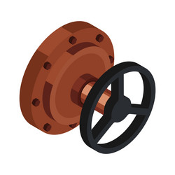 Isometric valve icon Royalty Free Vector Image