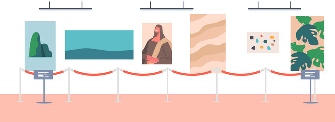 Classic historic museum art gallery hall Vector Image