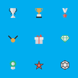 Set of simple reward icons Royalty Free Vector Image