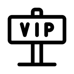 Sign board stand indicating vip only Royalty Free Vector