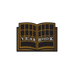 Word yearbook design for year book cover logo Vector Image
