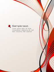Abstract template red background curve line Vector Image
