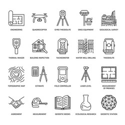 Geodetic measuring equipment engineering Vector Image