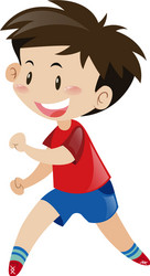 Cartoon character boy angry Royalty Free Vector Image