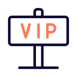 Sign board stand indicating vip only Royalty Free Vector