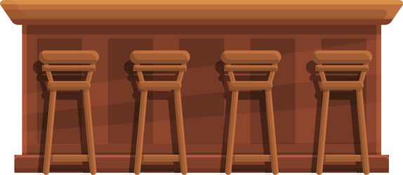 Desk bar counter icon cartoon style Royalty Free Vector