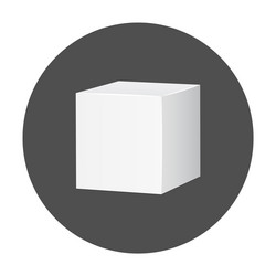 Blank white carton 3d box icon package mockup Vector Image