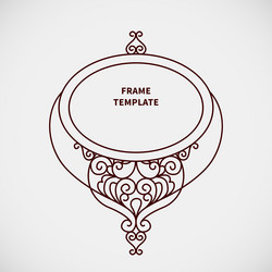 Decorative line art frame for design Royalty Free Vector
