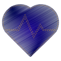 Heartbeat sign scribble effect Royalty Free Vector Image