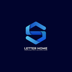 Letter s loop thread linear logo Royalty Free Vector Image