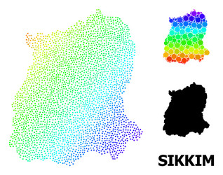 Mosaic Map Sikkim Vector Images (over 150)