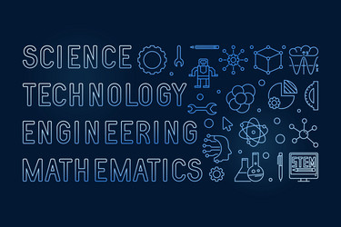 Science technology engineering mathematics - stem Vector Image