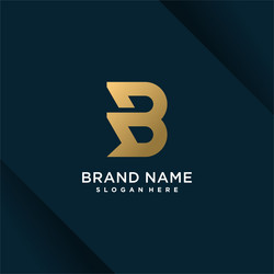 House logo design element with letter b concept Vector Image