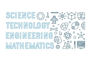 Science technology engineering mathematics - stem Vector Image