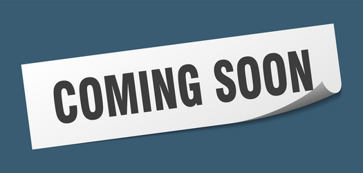 Coming soon sticker square isolated Royalty Free Vector