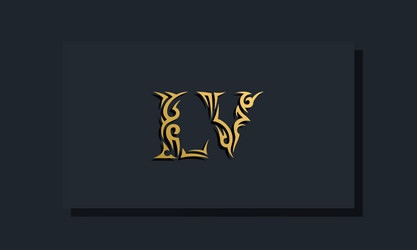 Initial letters lv logo design bundle Royalty Free Vector