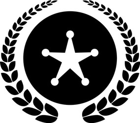 Star police badge icon Royalty Free Vector Image