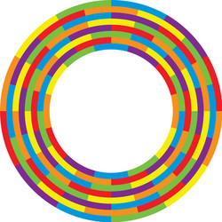 Abstract colorful rainbow circle frame Royalty Free Vector