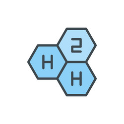 Chemical formula h2o icon symbol isolated Vector Image