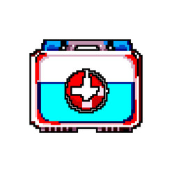 Medical first aid kit game pixel art Royalty Free Vector