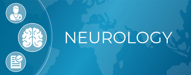 Blue neurology medical background Royalty Free Vector Image