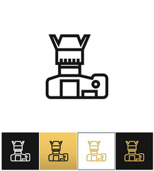 No photo icon camera crossed out Royalty Free Vector Image