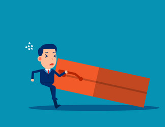 Disturbing business person composition Royalty Free Vector